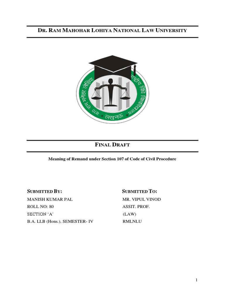 CPC Project | PDF | Remand (Court Procedure) | Lawsuit