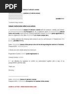Authorization Letter - Rto | PDF