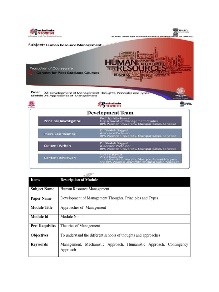 4.approaches of Management | PDF | Organizational Structure | Decision ...