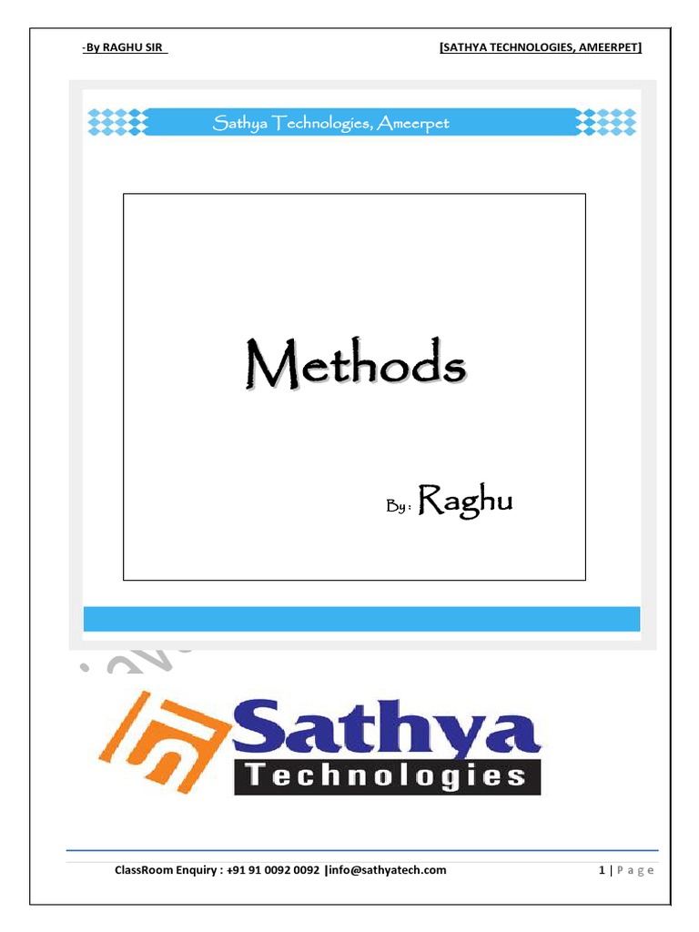 Methods New | PDF | Method (Computer Programming) | Parameter (Computer ...
