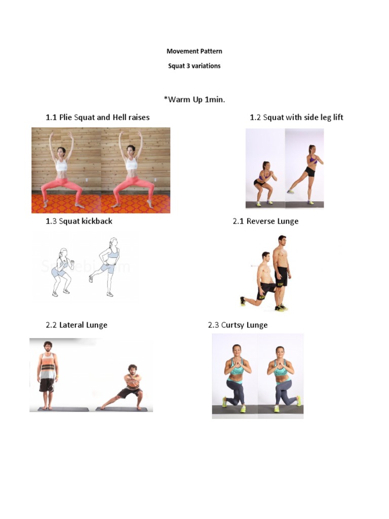 Movement Pattern Squat 3 Variations | PDF