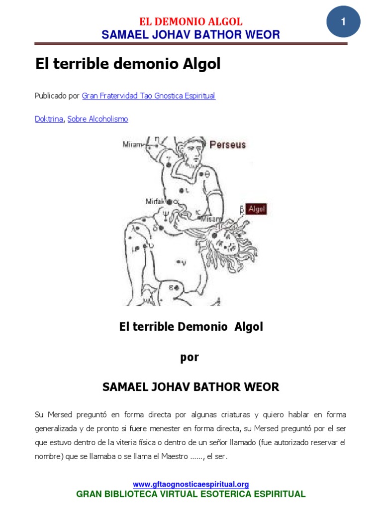 Algol: Demonio del Alcoholismo | PDF | Demonios | Karma