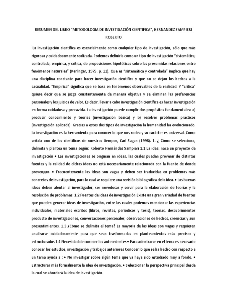 Resumen Del Libro | PDF | Conocimiento | Teoría