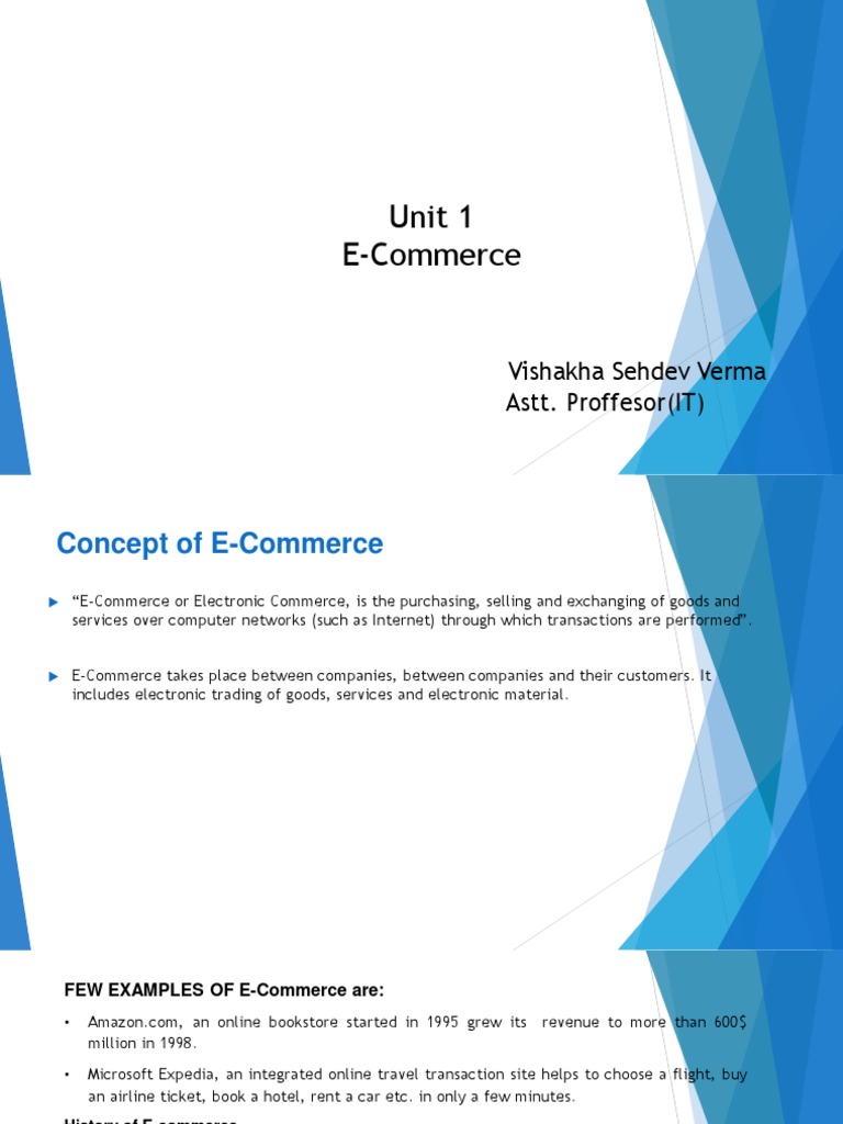 Unit 1 First Half PDF | Download Free PDF | Electronic Data Interchange | Online Shopping