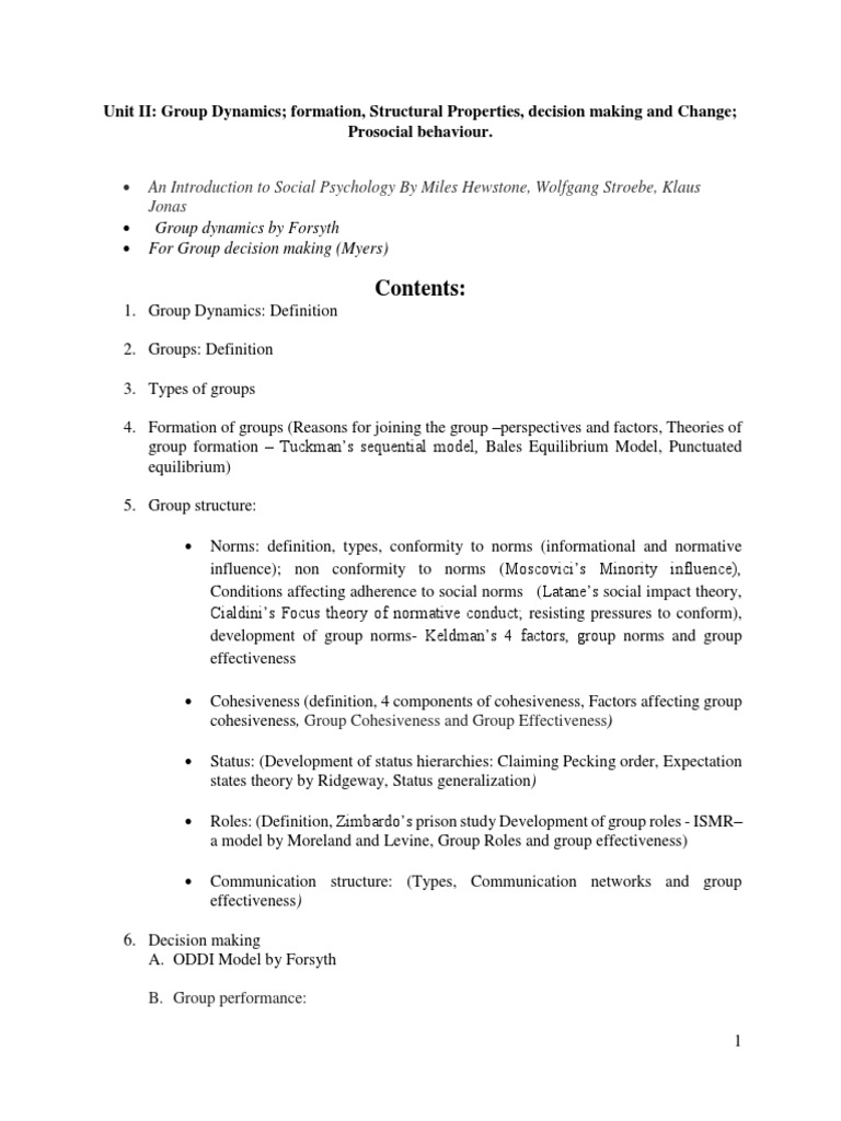 Group Dynamics | PDF | Social Group | Conformity