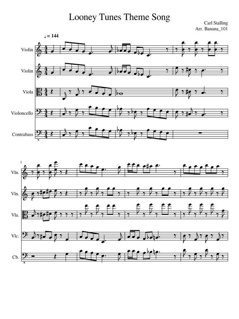Looney Tunes Theme Song | PDF