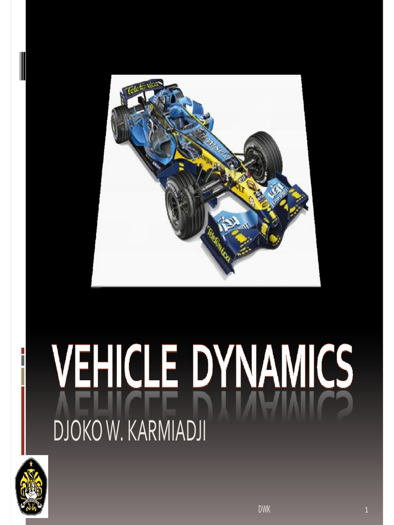 Lecture On Vehicle Dynamics 1 PDF | PDF | Mass | Force