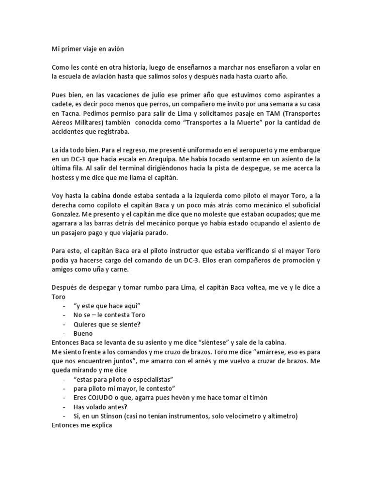 Mi Primer Viaje en Avion | PDF | Avión | Aeropuerto