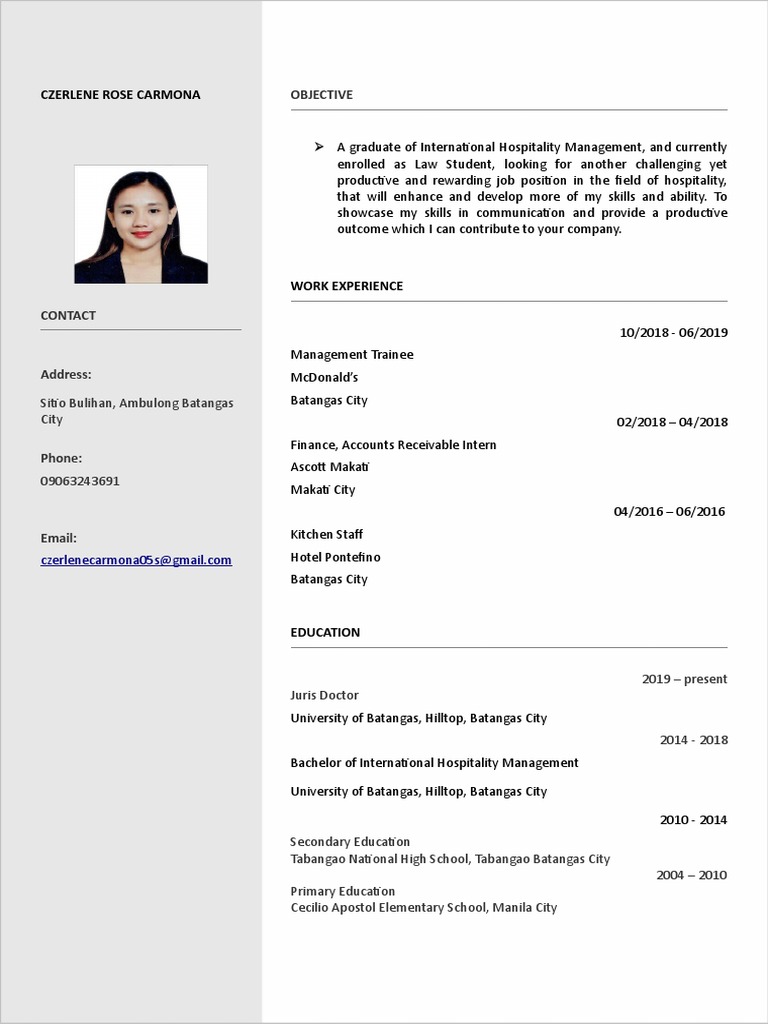 Official CV Czerlene | PDF | Cognition | Behavior Modification