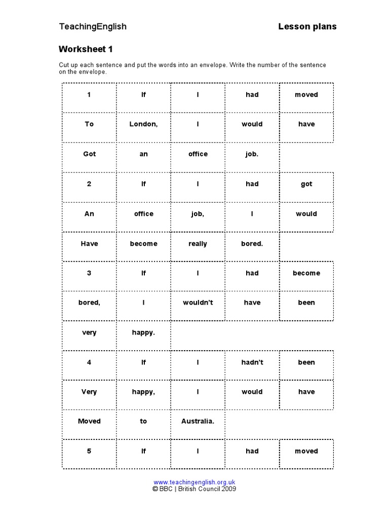 Teachingenglish Lesson Plans Worksheet 1 | PDF