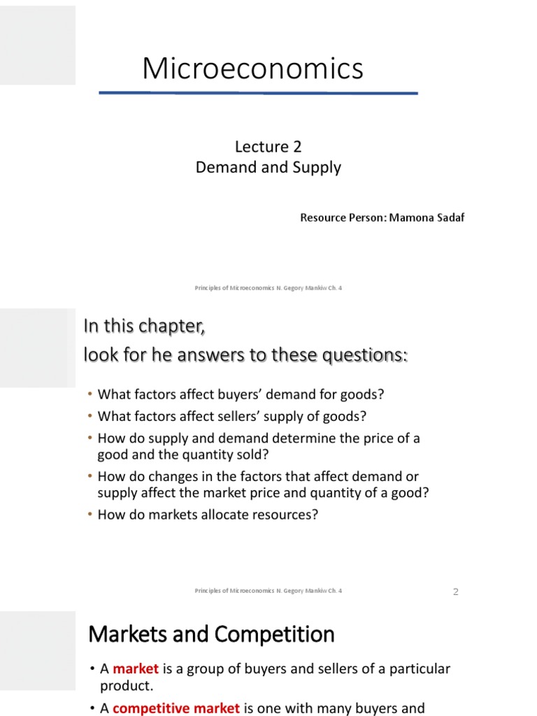Microeconomics: Demand and Supply | Download Free PDF | Supply And ...
