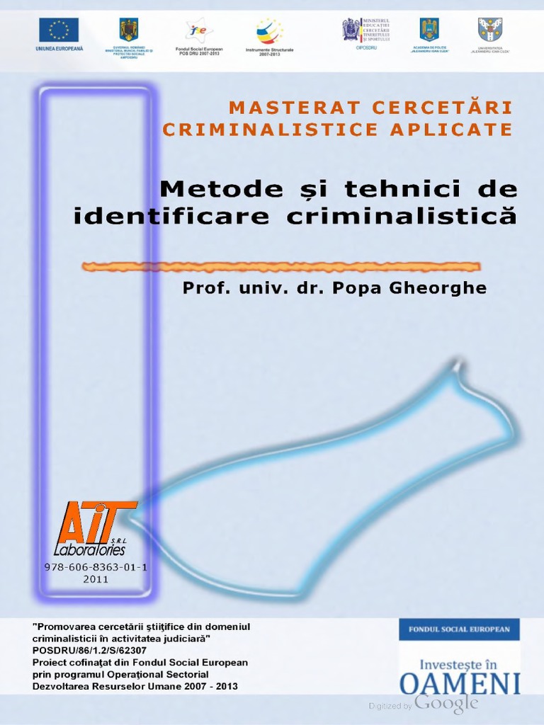 Metode Si Tehnici de Identificare Crimin PDF | PDF