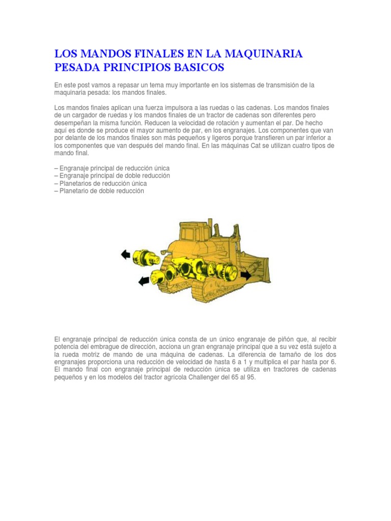 Los Mandos Finales en La Maquinaria Pesada Principios Basicos PDF | PDF ...