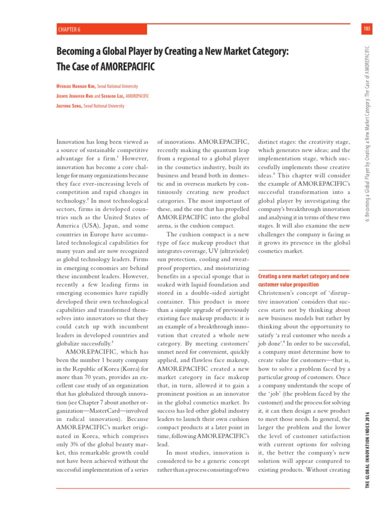 Wipo Pub Gii 2016-Chapter6 | PDF | Innovation | Cosmetics