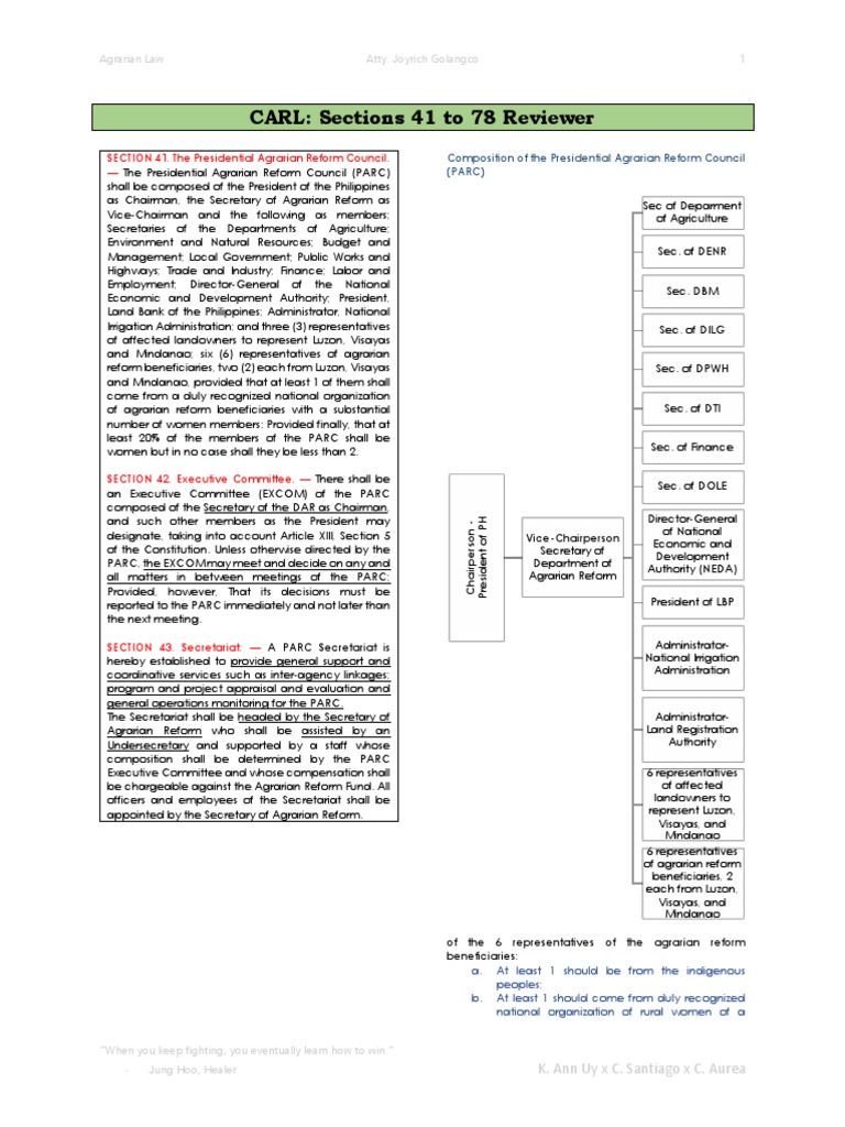 KTC CARL Sections 41 To 78 Reviewer | PDF | Leasehold Estate | Lease