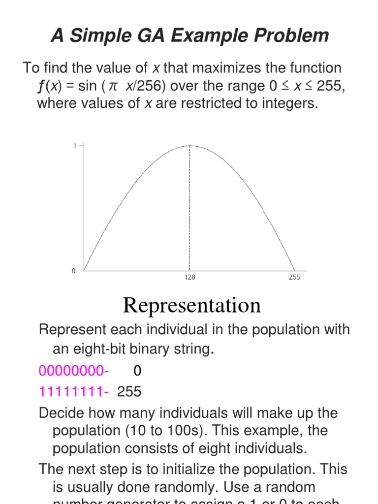 Maximizing a Function with GA | PDF | Genetic Algorithm | Gene