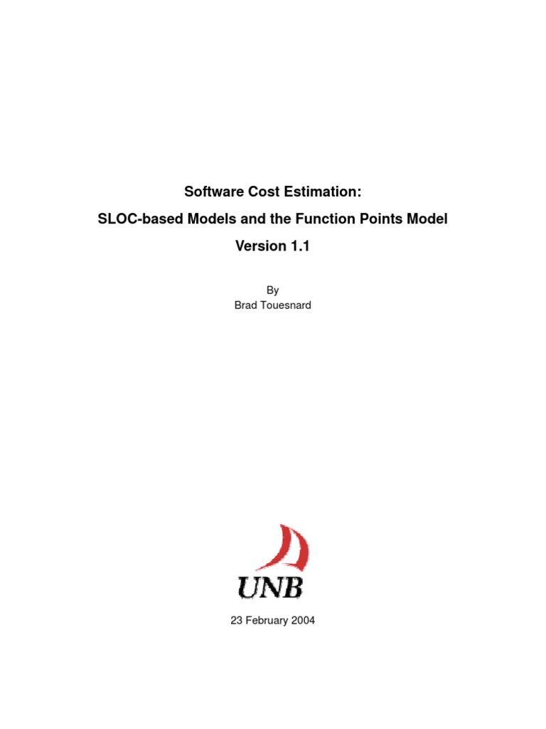 Software Cost Estimation: SLOC-based Models and The Function Points Model | PDF | Computer ...