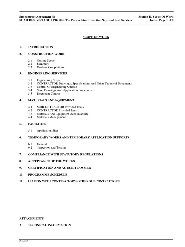 03.02 Section II Scope of Work (PFP) | PDF | General Contractor ...