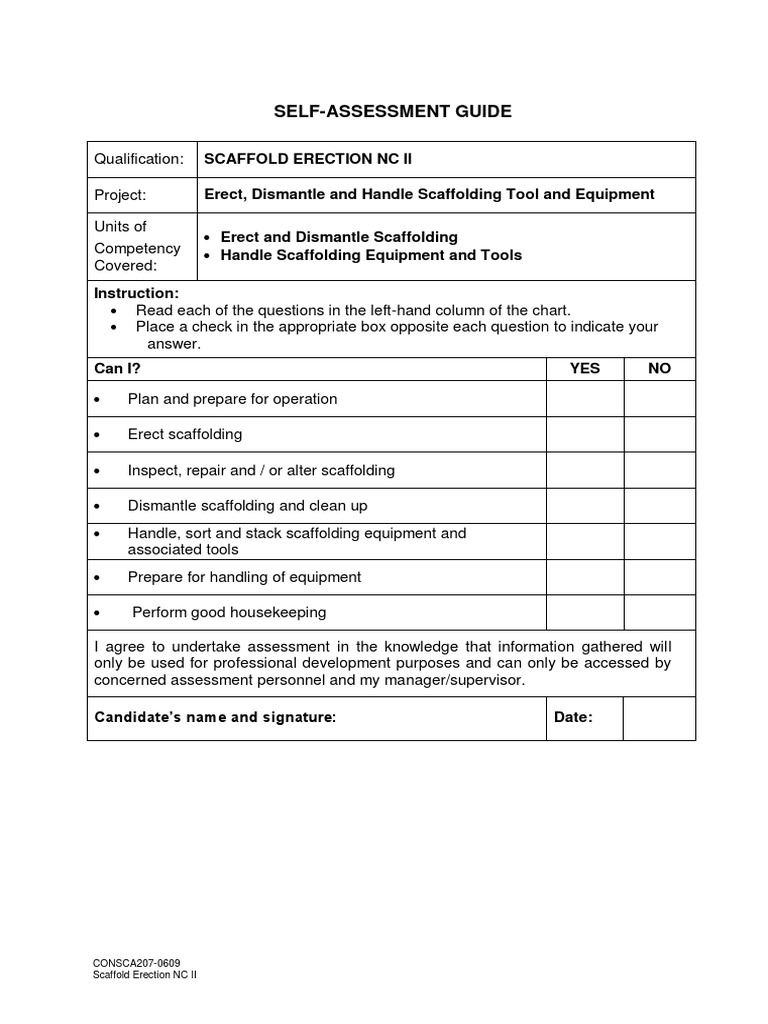 Scaffold Erection Skills Guide | PDF | Technology & Engineering