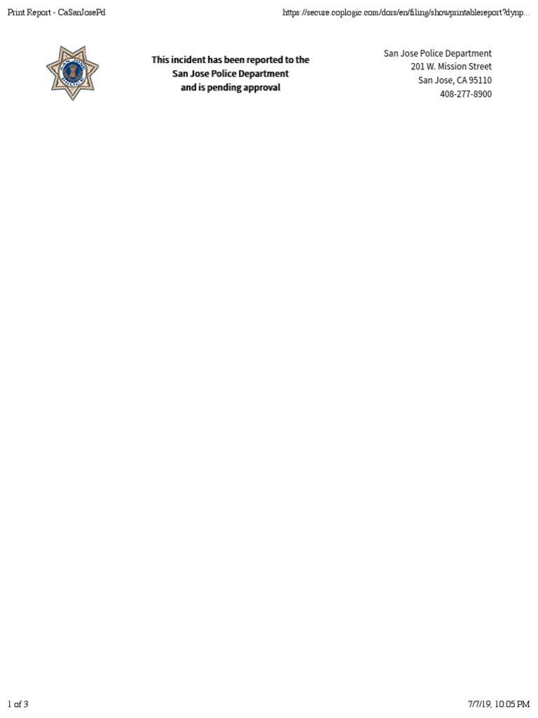Police Report | PDF
