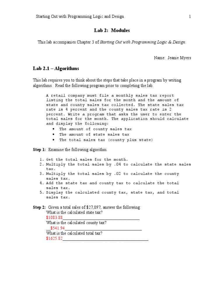 Lab 2 Student | PDF | Parameter (Computer Programming) | Computer Program