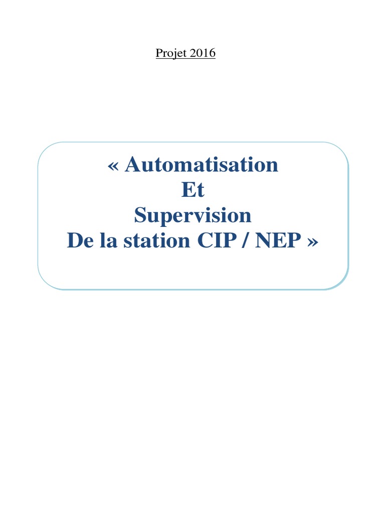 Automatisation de la station CIP/NEP | PDF | Scrum (développement ...