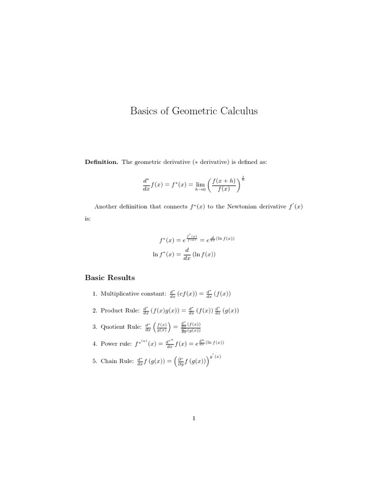 Geometric Calculus | PDF