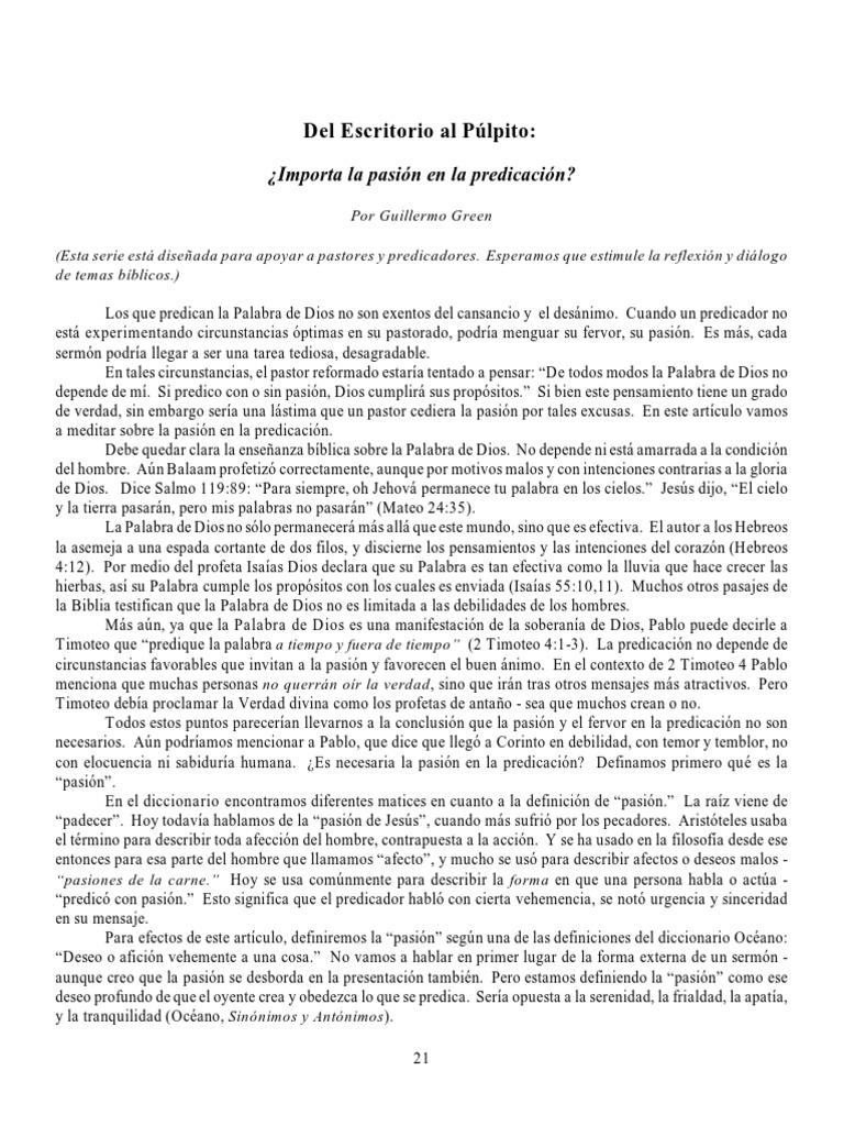 Del Escritorio Al Pulpito PDF | PDF | Moisés | Jesús