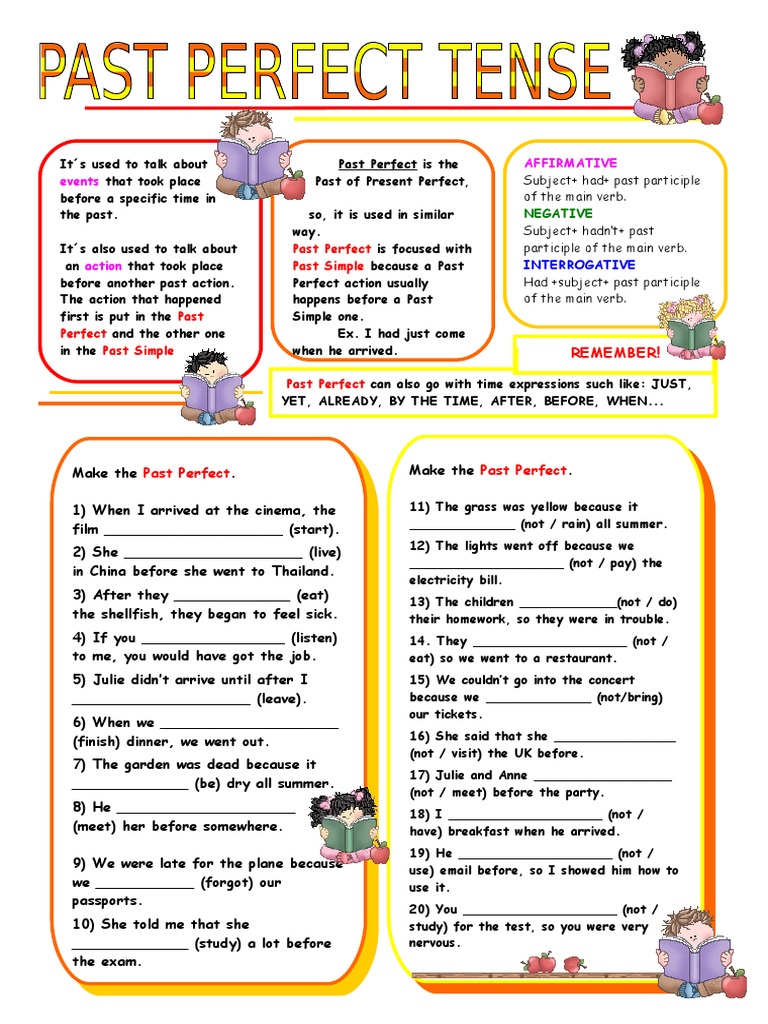 Past Perfect Tense Tests 9727 | PDF | Verb | Linguistic Typology