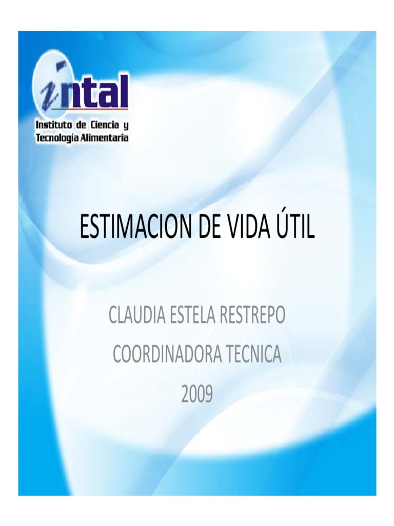 Estimación de Vida Útil en Productos Carnicos - Intal | PDF | Carne ...