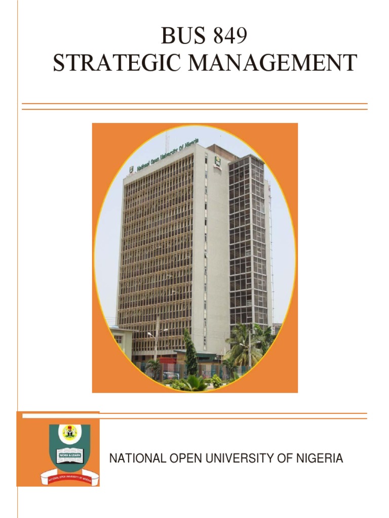 BUS 849: Strategic Management Guide | PDF | Strategic Management | Goal