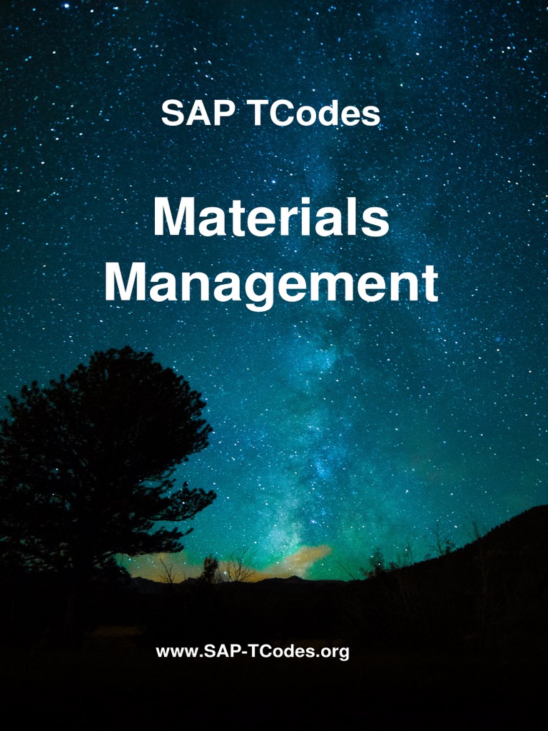SAP-TCodes Module MM-EN PDF | PDF | Business
