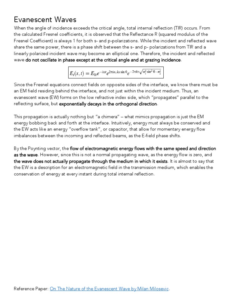 Evanescent Waves | PDF | Art