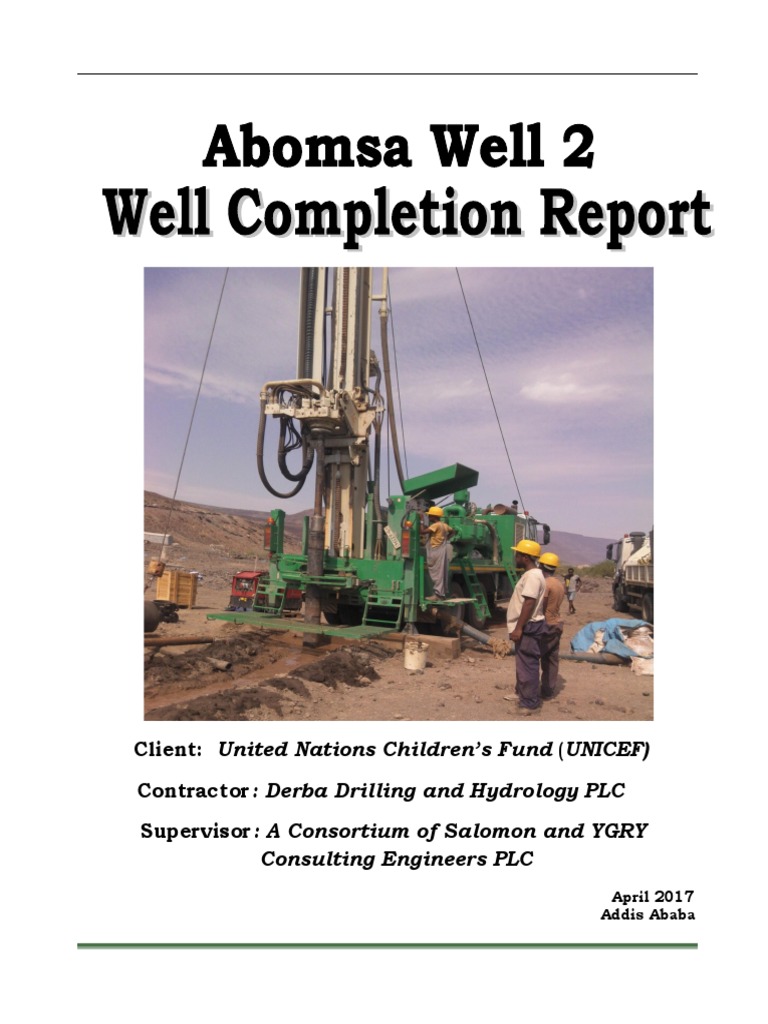 Abomsa Well 2 Completion Report | PDF | Casing (Borehole) | Civil ...