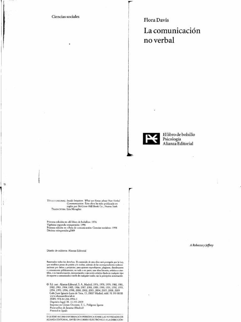 Davis, Flora. 2000. La Comunicación No Verbal | PDF