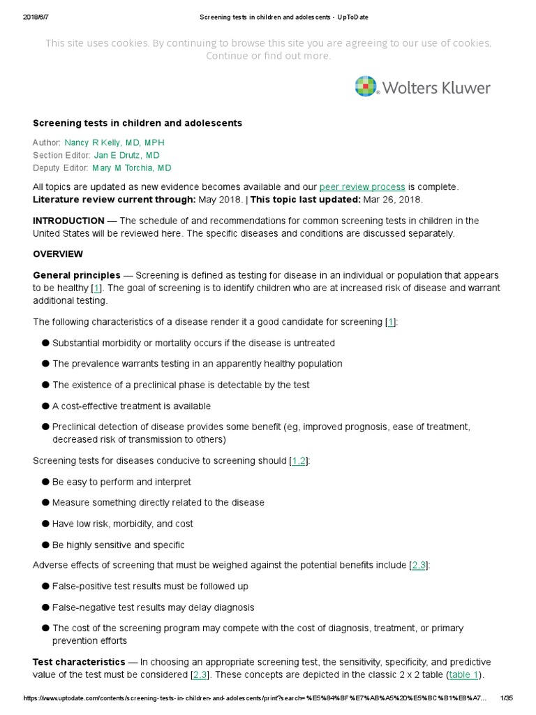 Screening Test For Children and Teenagers | PDF | Major Depressive ...