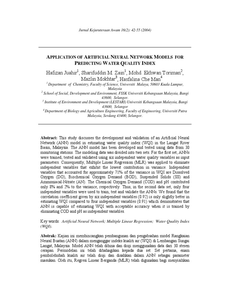 Application of Artificial Neural Network PDF | PDF | Coefficient Of Determination | Correlation ...