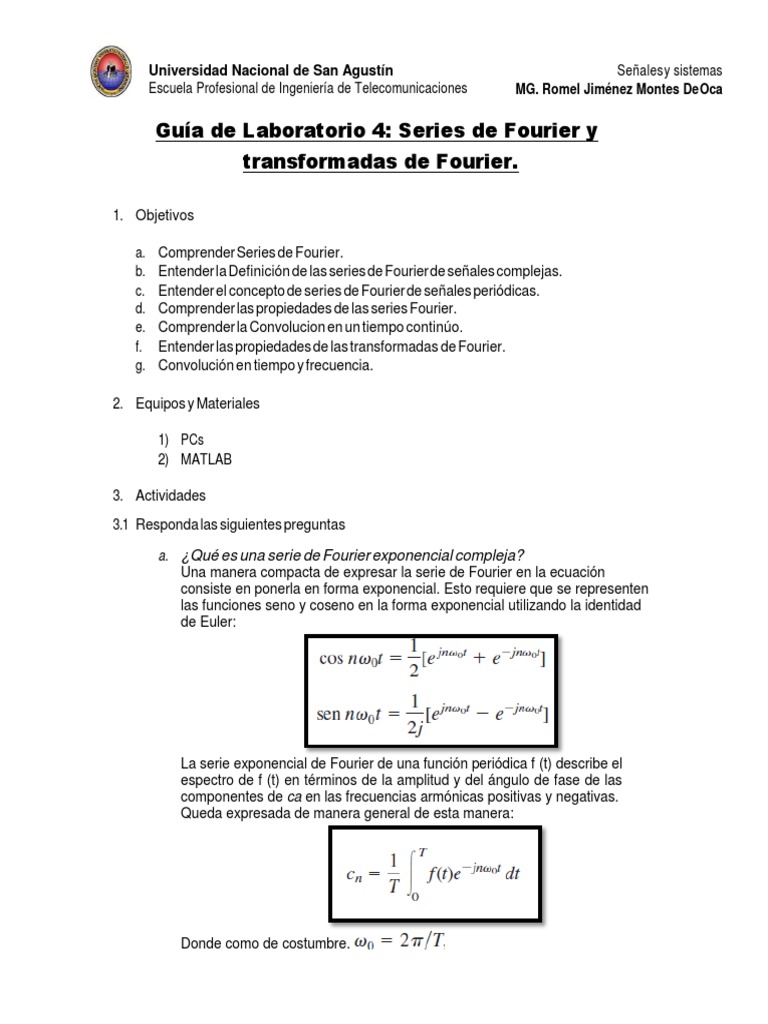 Análisis espectral de señales periódicas a través de series de Fourier y transformadas de ...