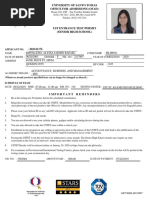 Office For Admissions: College Application Form | PDF | University And ...