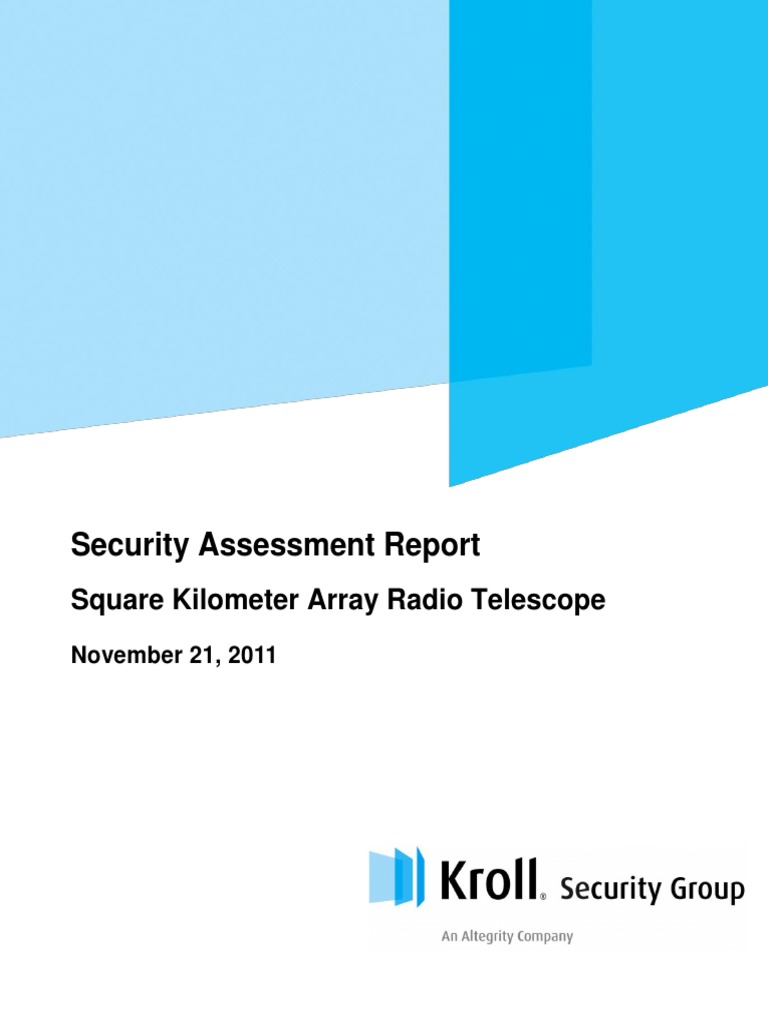 105 SKA Security Assessment Report | PDF | National Security | Risk ...