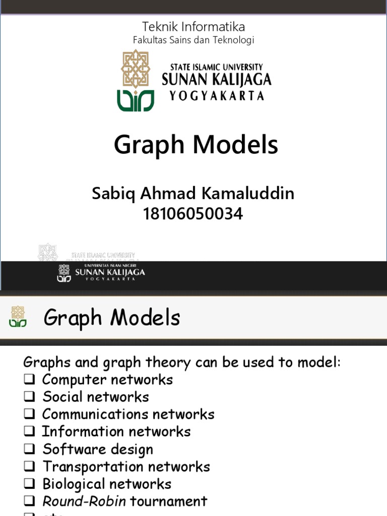 Graph Models: Sabiq Ahmad Kamaluddin 18106050034 | PDF | Vertex (Graph ...