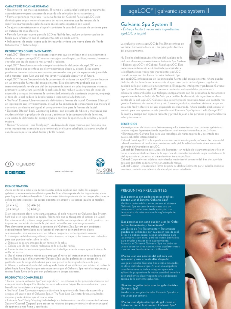 Ageloc Galvanic Face Spa PDF | PDF | Imán | Carga eléctrica