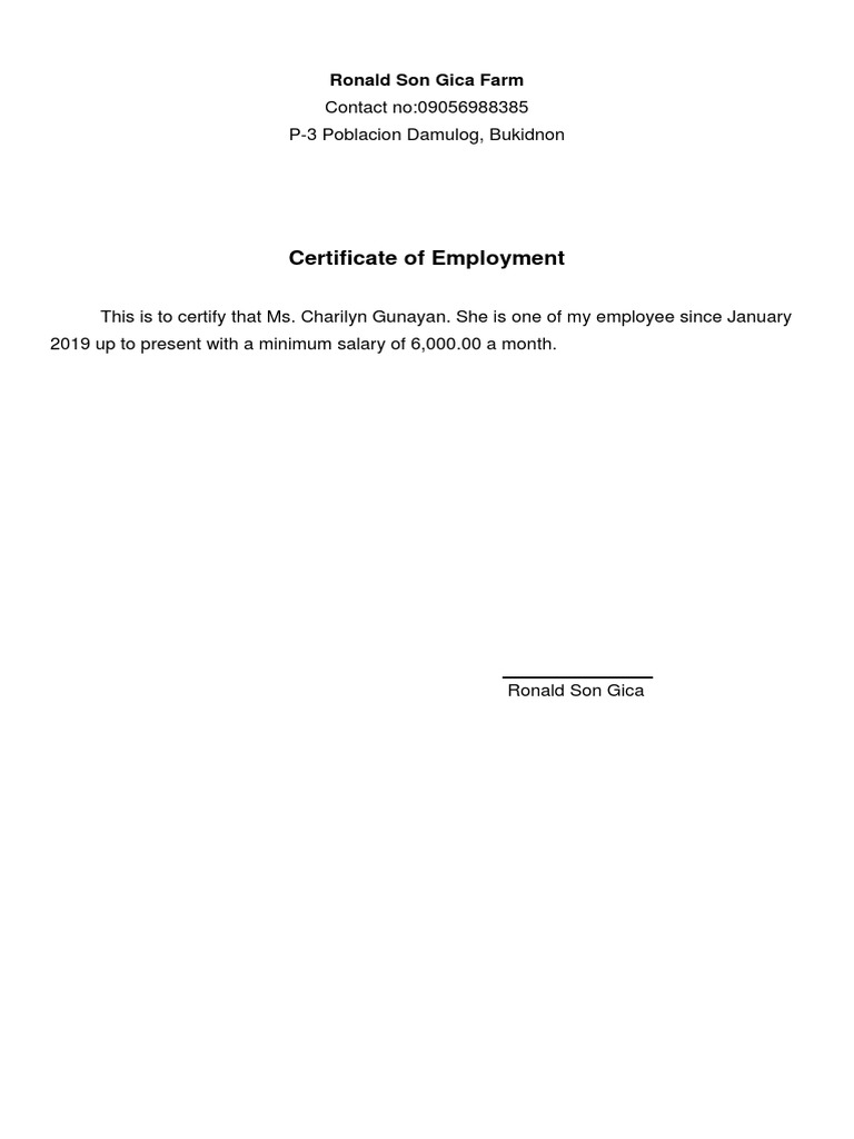 Ronald Son Gica Farm | PDF