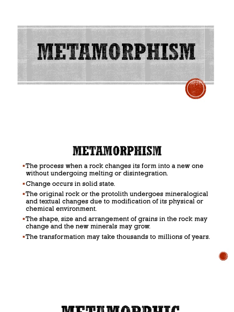 The process of rock metamorphism | PDF | Rock (Geology) | Geology