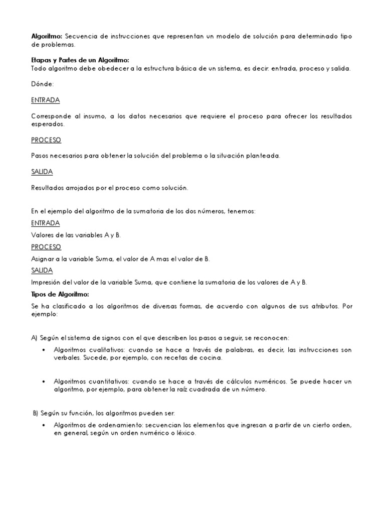 Conceptos Básicos Algoritmos y Lenguaje de Programación | PDF | Lenguaje de programación ...