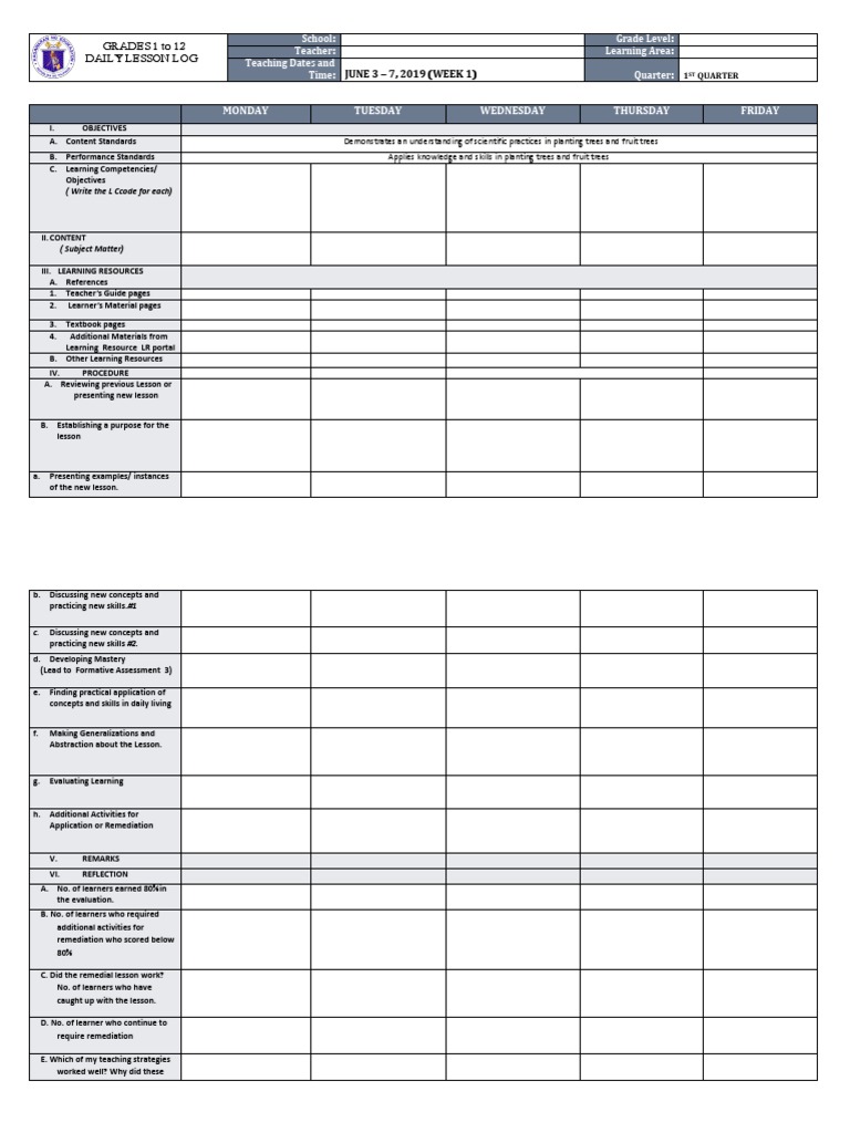DLL Format | PDF | Learning | Teachers