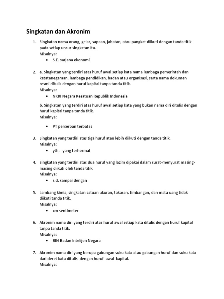 Singkatan Dan Akronim | PDF