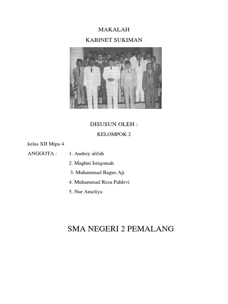 Makalah Kabinet Sukiman | PDF