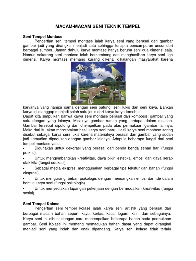 Teks Teknik Tempel | PDF | Metode & Bahan Ajar | Griya & Taman