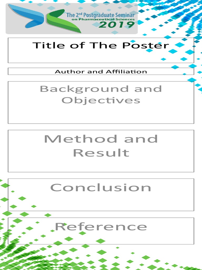 Title of The Poster: Author and Affiliation | PDF | Career & Growth